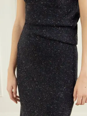 Proenza Schouler Ribbed Stretch Merino Wool-blend Maxi Dress - Black