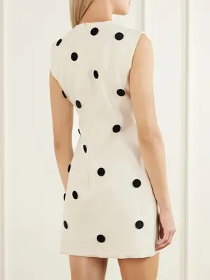 DESTREE Carole Polka-dot Crepe Mini Dress