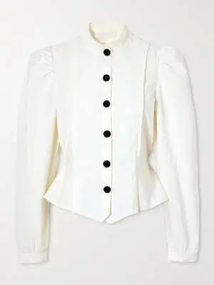 DESTREE Luchita Cotton-poplin Blouse - Ecru