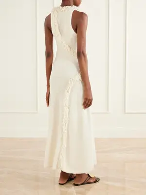 Proenza Schouler Nilo Fringed Jacquard Midi Dress - Neutrals
