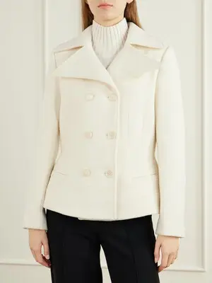 Proenza Schouler Double-breasted Wool-blend Jacket - Neutrals