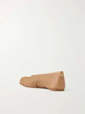 MAISON MARGIELA Tabi Split-toe Textured-leather Ballet Flats
