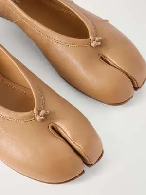 MAISON MARGIELA Tabi Split-toe Textured-leather Ballet Flats