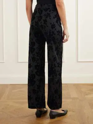 DESTREE Yoshitomo Flocked Straight-leg Pants