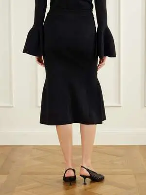 Stella McCartney Flared Crepe Midi Skirt