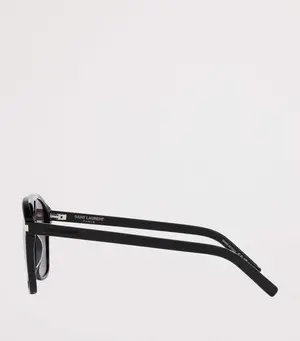 Saint Laurent Sl 596 Dune Aviator Sunglasses - Black