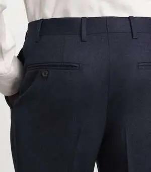 Canali Wool Slim Tailored Trousers