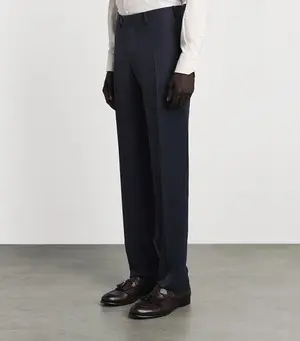 Canali Wool Slim Tailored Trousers