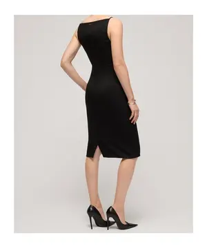 Gucci Sleeveless Square Neck Dress With Engraved Tag