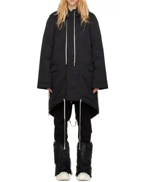Rick Owens Drawstring-hooded Parka Coat