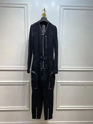 Rick Owens Tooling Zipper Jumpsuit - Black