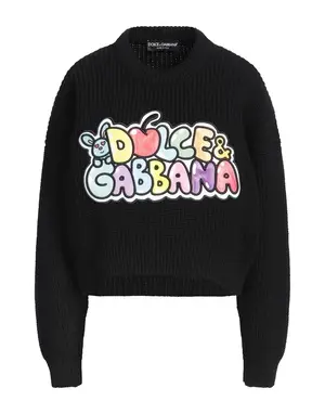 Dolce & Gabbana Wool Knit Top With Appliqués