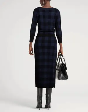 DIESEL® Slim-fit Plaid Knit Dress