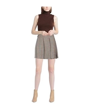 Brunello Cucinelli Checked Pleated Skirt