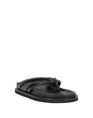 MAXCO. Max&co. Leather Thong Sandals With Rubber Sole