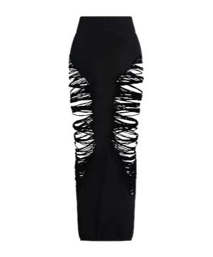 Rick Owens Wool Pencil Skirt With Rear Slit