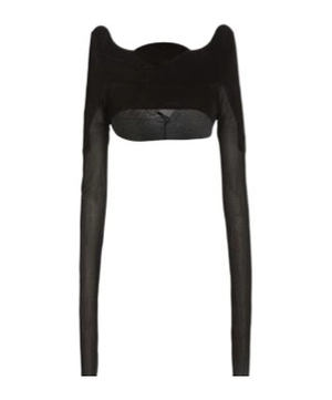 Rick Owens Long Sleeve Crewneck Cropped Top