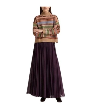 MAXCO. Max&co. Pleated Chiffon Maxi Skirt