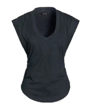 Isabel Marant Étoile Solid V-neck Short Sleeve T-shirt