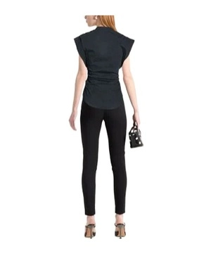 Isabel Marant Étoile Solid V-neck Short Sleeve T-shirt