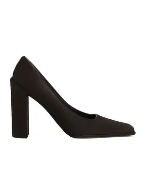 Alaïa Square-toe Chunky High Heel Pumps - Black