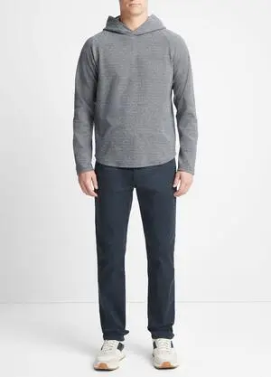 Vince Long-sleeved Hooded Pullover With Ribbed Details