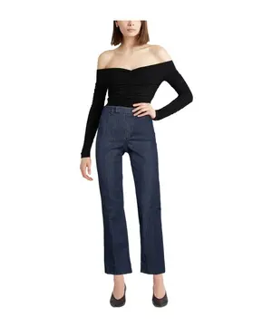 Max Mara Solid Color Denim Trousers