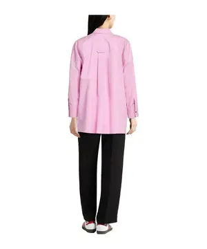 Max Mara Oversized Poplin Shirt With Classic Collar