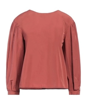 Max Mara Taffeta Top With 3/4 Length Sleeves - Red