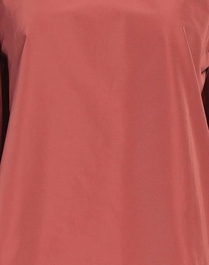 Max Mara Taffeta Top With 3/4 Length Sleeves - Red