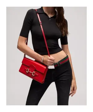 Gucci Horsebit Ristretto Medium Shoulder Bag