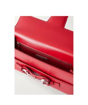 Gucci Horsebit Ristretto Medium Shoulder Bag - Red