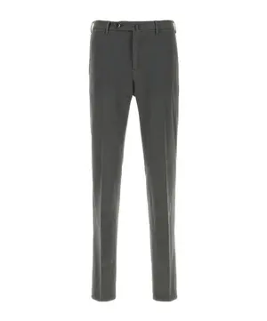 PT TORINO Tailored Stretch Cotton Blend Trousers - Grey