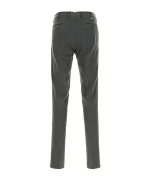 PT TORINO Tailored Stretch Cotton Blend Trousers - Grey