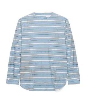 Prada Long-sleeved Striped T-shirt - Sky-blue