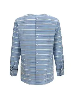Prada Long-sleeved Striped T-shirt - Sky-blue