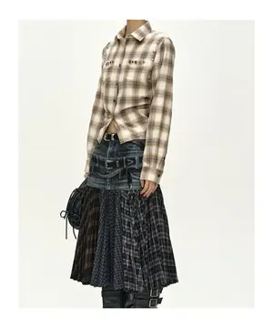 Andersson Bell Check Studded Contour Shirt