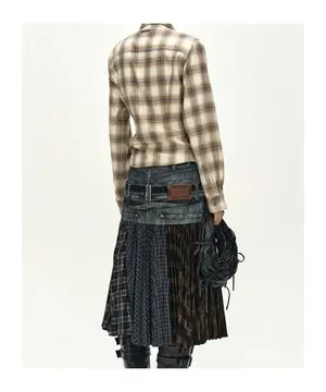 Andersson Bell Check Studded Contour Shirt