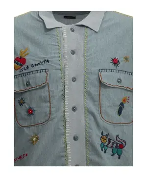 Kapital Knit X Chambray Shirt