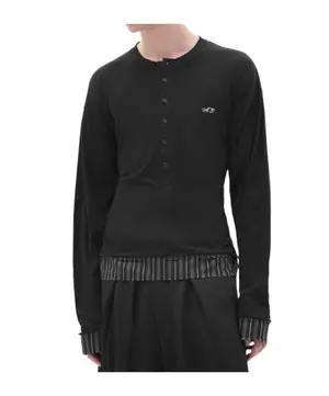 ANN DEMEULEMEESTER Las Serafino Long-sleeved T-shirt - Black