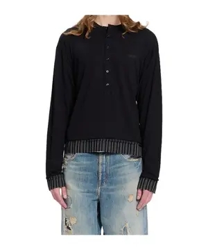 ANN DEMEULEMEESTER Las Serafino Long-sleeved T-shirt - Black
