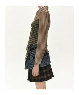 Andersson Bell Asymmetric Studded Mesh Shirt