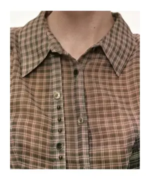 Andersson Bell Asymmetric Studded Mesh Shirt