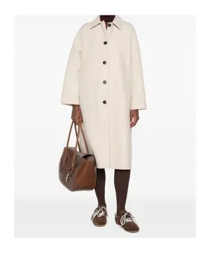 Harris Wharf London Button-fastening Raglan-sleeve Coat