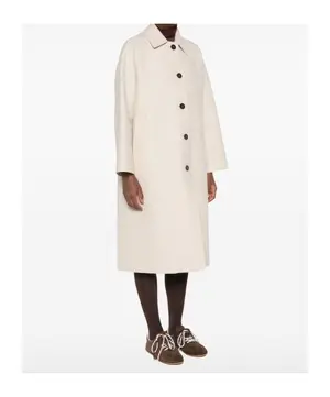 Harris Wharf London Button-fastening Raglan-sleeve Coat