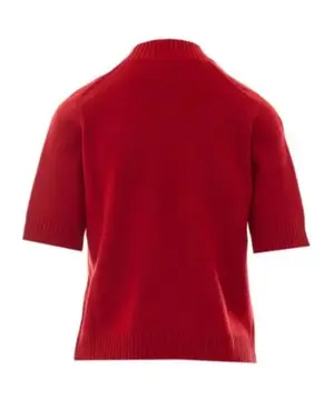Loulou De Saison Ruth Stand Collar Top - Red