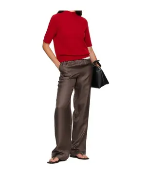 Loulou De Saison Ruth Stand Collar Top - Red
