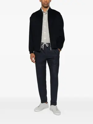 Eleventy Drawstring Waist Pleated Trousers