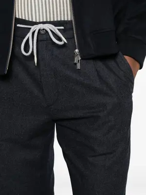 Eleventy Drawstring Waist Pleated Trousers