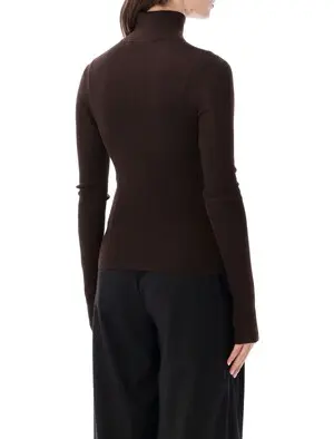 THE FRANKIE SHOP Zip-neck Knit Top - No